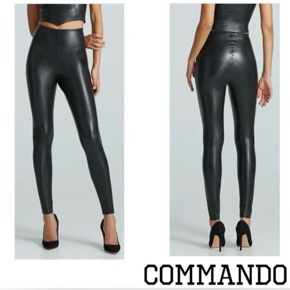 Commando | Pants & Jumpsuits | Commandocontrol Top Black Faux Leather ...